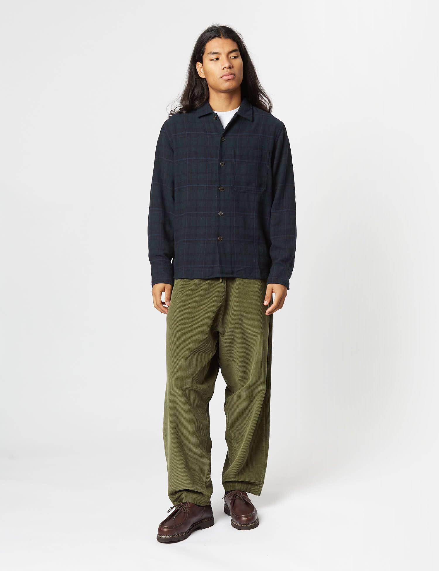 Braga Olive Green Pants by Universal Works - Yumi Clothing